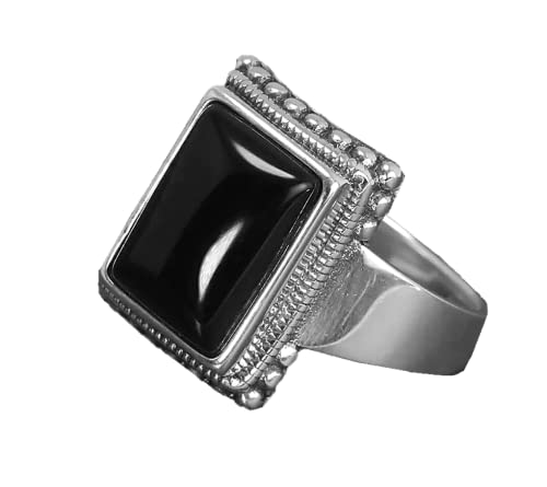 Lucifer Morningstar Ring 925 Sterling Silver, Black Onyx Turkish Ring for men and women (9)