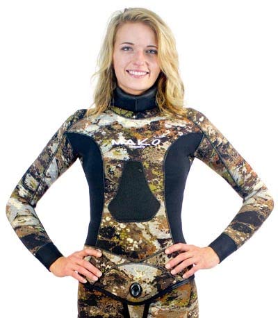 MAKO Spearguns Womens Spearfishing Wetsuit 3D Yamamoto Reef Camo 3mm 2 Piece (Medium)