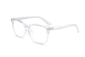 onrtry non prescription glasses for men women square clear lens eyeglasses (transparent)