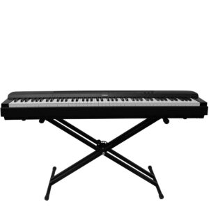 Casio 61-Key Portable Keyboard (CT-S1BK) and ChromaCast Double Braced X-Style Pro Series Keyboard Stand