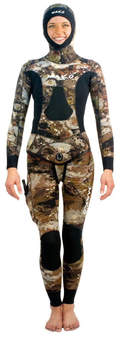 MAKO Spearguns Womens Spearfishing Wetsuit 3D Yamamoto Reef Camo 3mm 2 Piece (Medium)