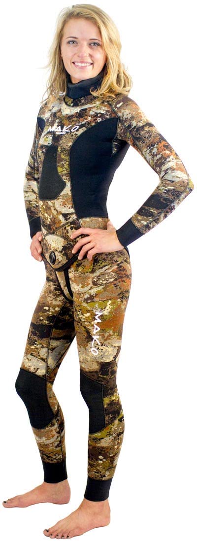 MAKO Spearguns Womens Spearfishing Wetsuit 3D Yamamoto Reef Camo 3mm 2 Piece (Medium)