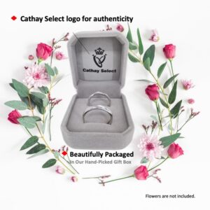 Cathay Select [New] Sterling Silver 925, Couple Rings Set, Adjustable Matching Rings, I Love You Wedding Relationship Promise Rings