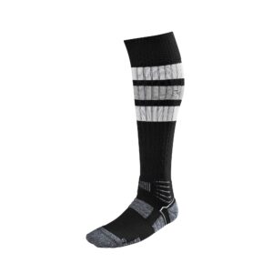 evoshield men s striped game socks, black, x-large us