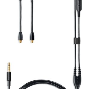 Shure SE215 PRO Wired Earbuds, Black (SE215-K) & RMCE-UNI Universal Communication Cable for Detachable SE Sound Isolating Earphones