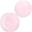 Body Candy 25mm Womens 2Pc Pink Rose Quartz Stone Double Flare Plug Earring Ear Plug Gauges Set of 2