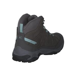 KEEN Women's Circadia Mid Height Comfortable Waterproof Hiking Boots, Steel Grey/Cloud Blue, 8.5