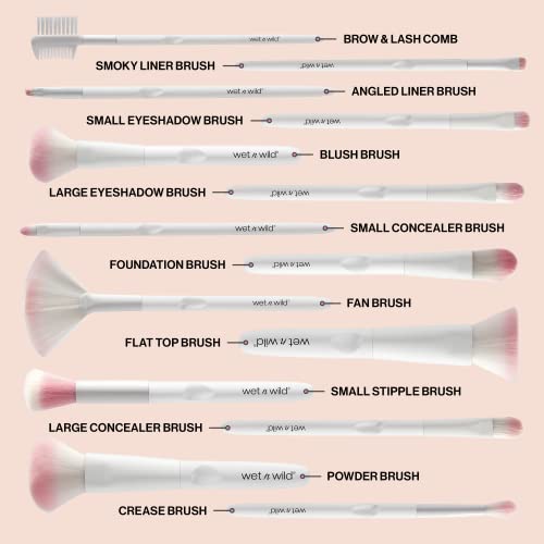 wet n wild Eye Crease Brush,Flawless Tapered Blending, Soft Synthetic Fibers, Ergonomic Handle for Comfortable Precision Control, Cruelty-Free & Vegan