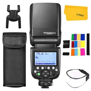 godox tt685ii-o tt685iio flash for olympus, 2.4g speedlight hss 1/8000s flash gn60, tcm instant conversion, quick-release lock, ttl flash speedlite compatible for olympus panasonic cameras