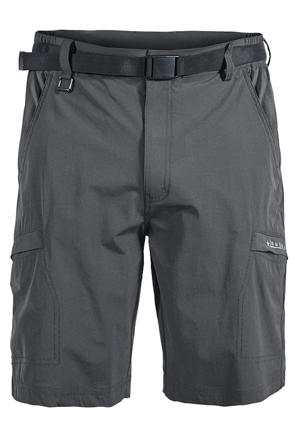 ROXJOURNEY Men's Hiking Shorts Quick Dry Lightweight Outdoor Sports Hiking Shorts Stretch Quick Dry Shorts with Pockets (XX-Large, Gray)