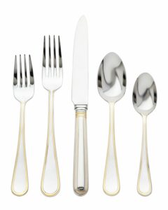 ascot gold by ricci stainless steel flatware set for 4 service 20 pieces - new