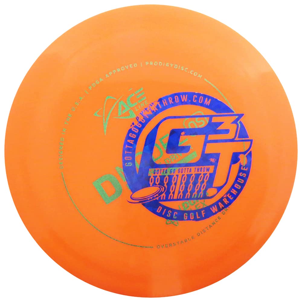 Prodigy Discs Factory Second Ace Line Glow Base Grip D Model OS Distance Driver Golf Disc [Colors and Hot Stamps Will Vary] - 170-175g