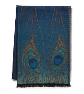 metropolitan museum of art, louis c. tiffany, peacock feather shawl/scarf, 79 inches x 28 inches