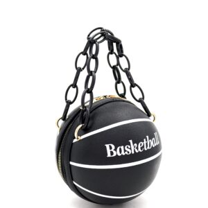 multicolored graffiti print round ball shape unique clutch top-handle satchel handbag (ball shape w/plastic chain (smaller) - zblack)