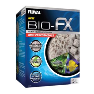 fluval bio-fx, biological aquarium filter media suitable for most aquariums and filters, 5 liters