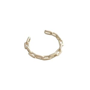 honeycat chainlink adjustable ring in gold, rose gold, or silver | minimalist, delicate jewelry - gold