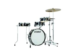 tama club-jam pancake ljk48p 4-piece shell pack with snare drum - hairline black