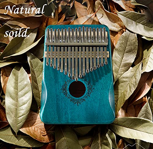 2022 New 17 Keys Kalimba Thumb Piano Mini thumb piano Finger piano，LightSeaGreen，Butterflies love flowers