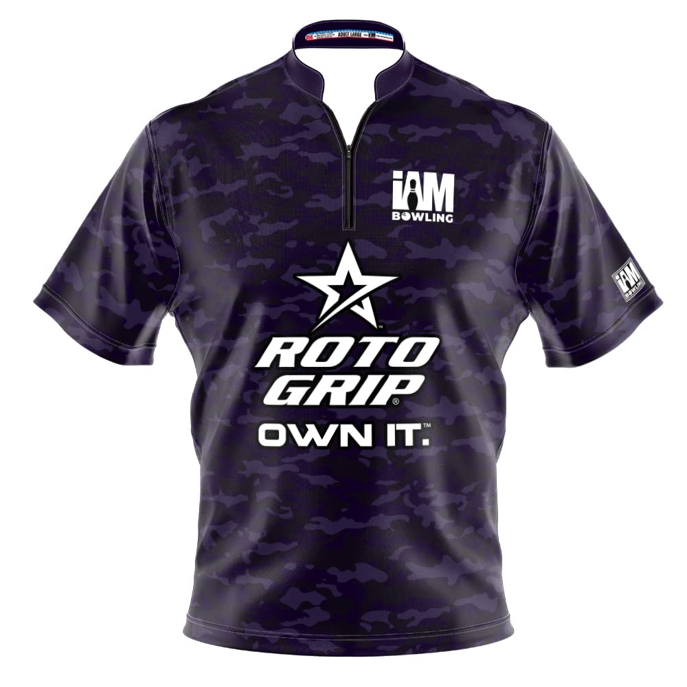 Logo Infusion Dye-Sublimated Bowling Jersey (Sash Collar) - I AM Bowling Fun Design 2043-RG - Roto Grip - CAMO (Large)