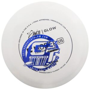 prodigy discs factory second ace line glow duraflex f model us fairway driver golf disc [colors and hot stamps will vary] - 170-176g