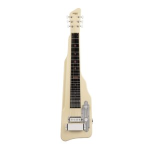 gretsch g5700 electromatic lap steel 6-string electric guitar with plastic fingerboard and mahogany body (right-handed, vintage white)