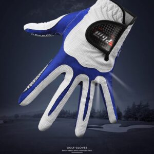 Lfzhjzc Golf Gloves,Multiple Color Sizes are Available, Left Hand (Pack of 2) (Color : Black, Size : 23size)