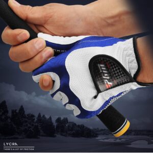 Lfzhjzc Golf Gloves,Multiple Color Sizes are Available, Left Hand (Pack of 2) (Color : Black, Size : 23size)