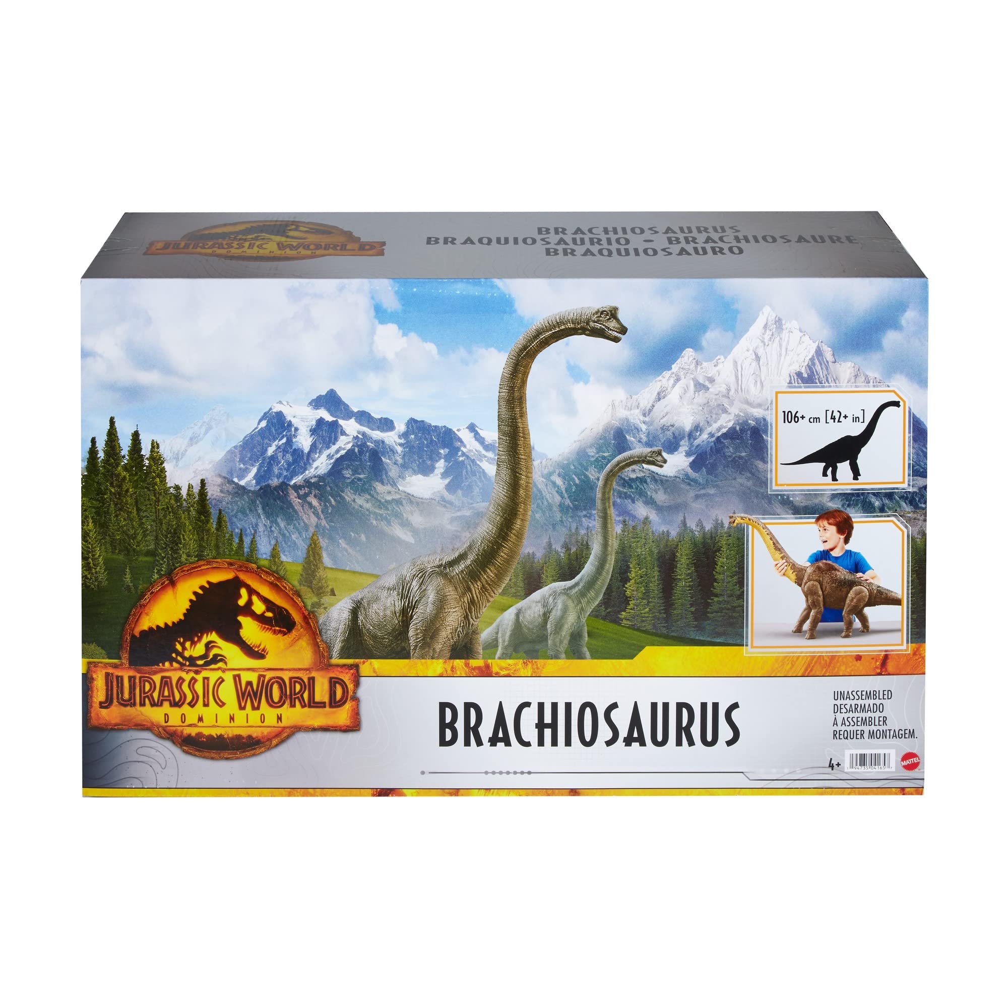 Mattel Jurassic World Dominion Brachiosaurus Dinosaur Action Figure, 32-in Long Toy with Posable Joints (Amazon Exclusive)