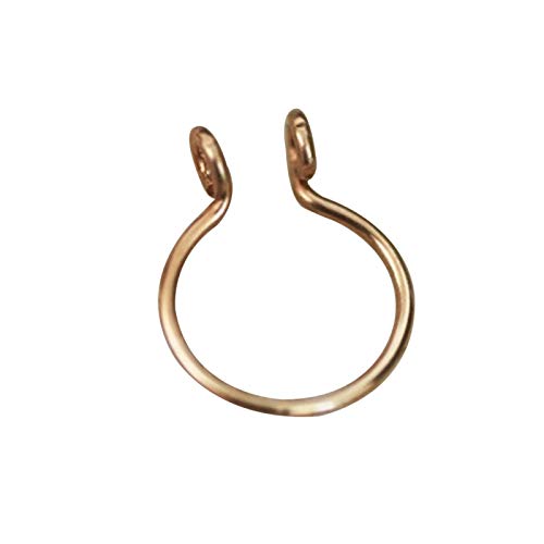 Nose Rings,Fake Nose Ring,Septum Nose Ring,Piercing Jewelry Gift for Men Women,Fashion Thin Brass Non-Piercing Loop Open Nose Ring Women Jewelry Charm Decor - Rose Gold