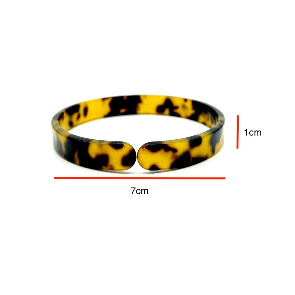 1 cm Polynesian Samoan Hawaiian Tongan Faux Turtle Shell Bracelet Shell Dark Brown, Yellow, White, Red, Blue