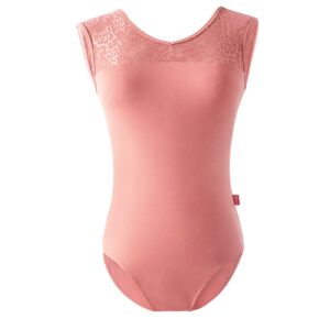 Daydance Sleeveless Dance Leotards for Women, Lace Tank Ballet Clothes