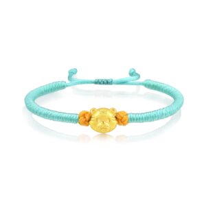 chow sang sang 999 24k gold tiger bracelet for tiny size gift 92971b | 6.6 inches, (17 cm)