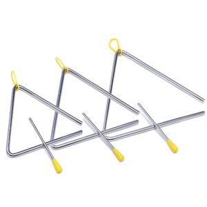 triangle instrument 3 packs 6 7 8 inch percussion instrument set hand percussion triangles with striker