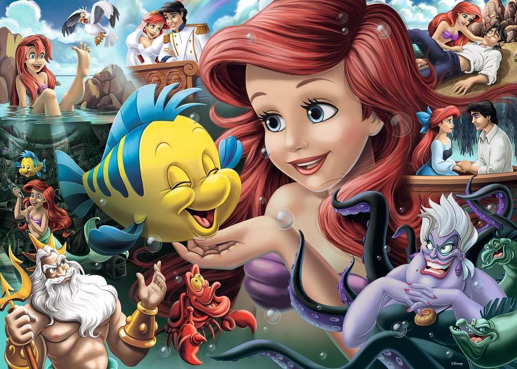 Ravensburger Disney Princess Heroines No.3 The Little Mermaid - 1000 Piece Jigsaw Puzzle | FSC Certified | Ideal for Kids & Adults Aged 12, Glare-Free Design