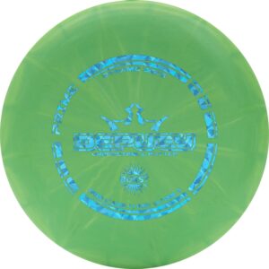 dynamic discs prime burst deputy disc golf putter, pdga approved, men and women frisbee golf putter, 170g plus understable putt, easy to throw, stamp color & burst pattern will vary, green