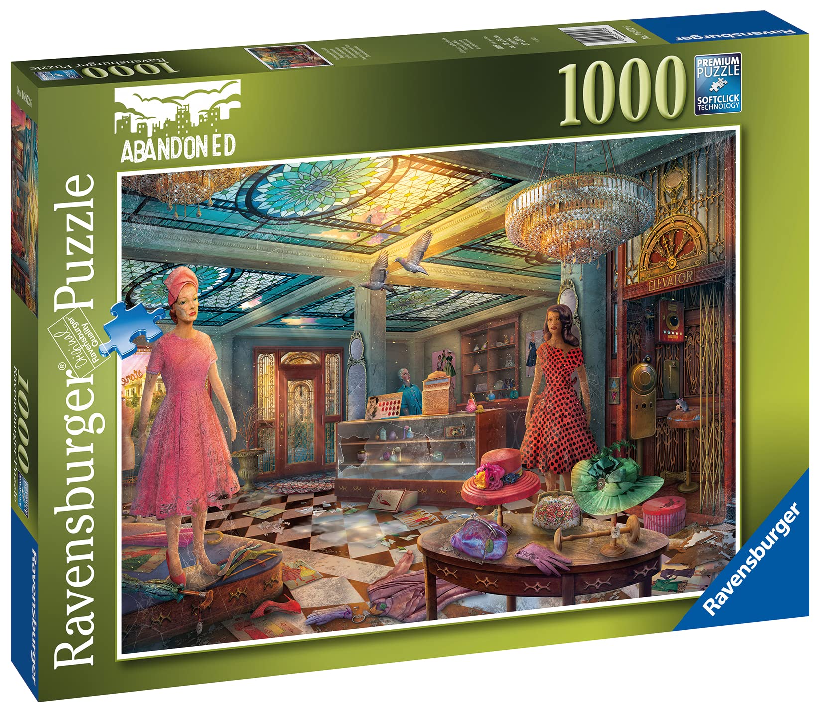 Ravensburger Abandoned Series: Deserted Department Store Jigsaw Puzzle - 1000 Unique Pieces | Softclick Technology Engaging Imagery for Adults and Kids | Enhanced Durability