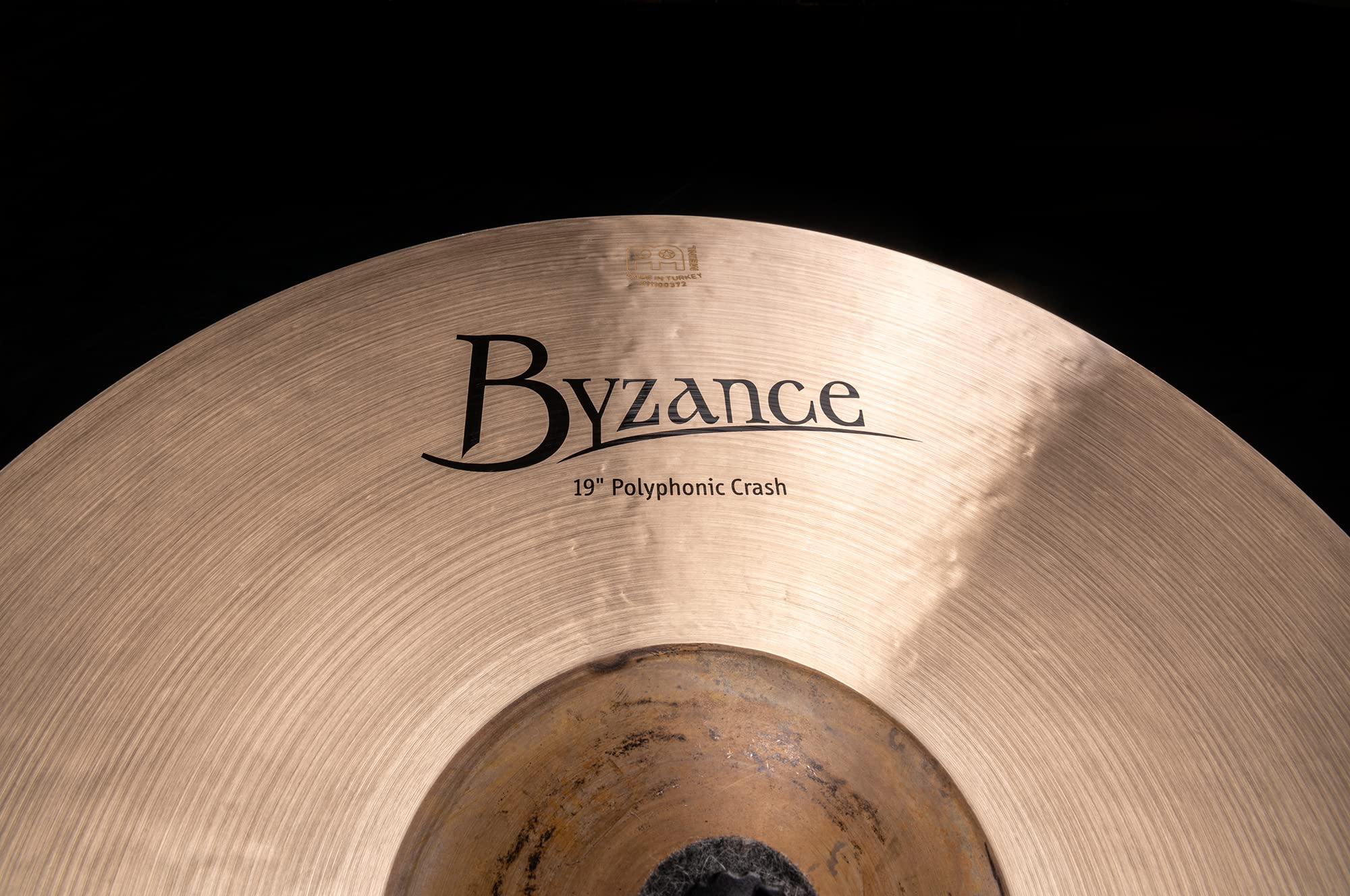 Meinl Cymbals Byzance 19" Traditional Polyphonic Crash with Raw Bell — Made in Turkey — Hand Hammered B20 Bronze, 2-Year Warranty (B19POC)