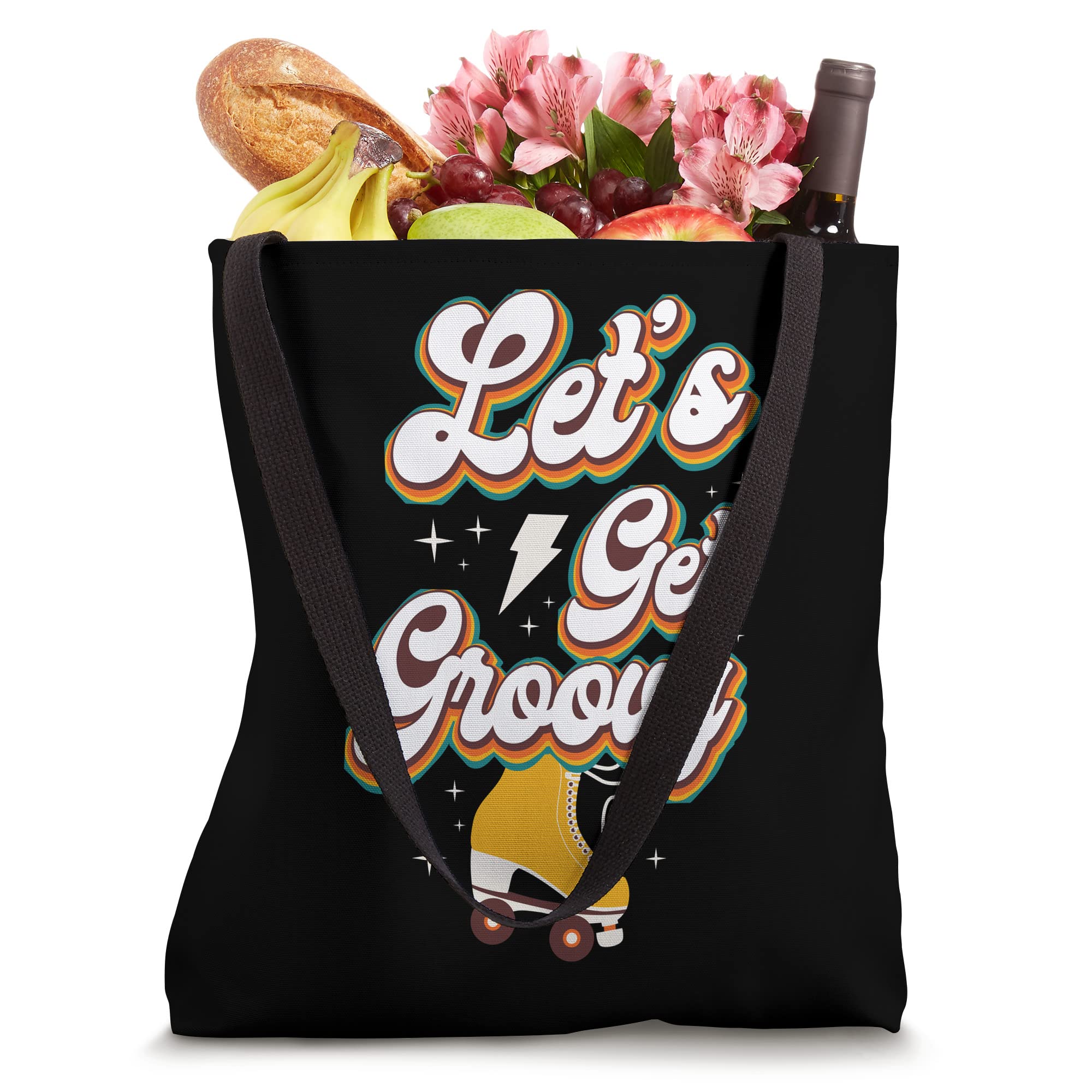 Cool Roller Skating Skate Girl 1970S Retro Tote Bag