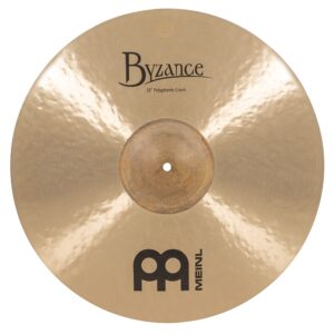 meinl cymbals byzance 19" traditional polyphonic crash with raw bell — made in turkey — hand hammered b20 bronze, 2-year warranty (b19poc)