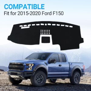 SHINEHOME Dashboard Cover Dash Mat Compatible with 2015 2016 2017 2018 2019 2020 Ford F150 Dash Covers Interior Dash Board Accessories Protecter Cover