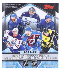 2021/22 topps nhl hockey sticker collection album (includes 10 starter stickers)