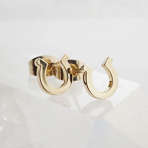 HONEYCAT Tiny Horseshoe Studs in Gold, Rose Gold, or Silver | Minimalist, Delicate Jewelry Gold