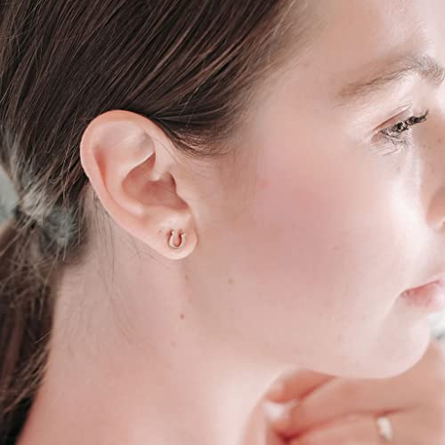 HONEYCAT Tiny Horseshoe Studs in Gold, Rose Gold, or Silver | Minimalist, Delicate Jewelry Gold