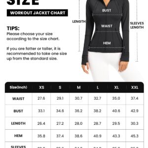 QUEENIEKE Women Athletic Jackets Cottony-Soft Full Zip Slim Fit Workout Running Jacket with Pockets(XL,Black Blend)