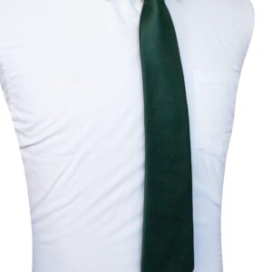 JEMYGINS Dark Green Tie Silk Necktie for Men Business and Wedding