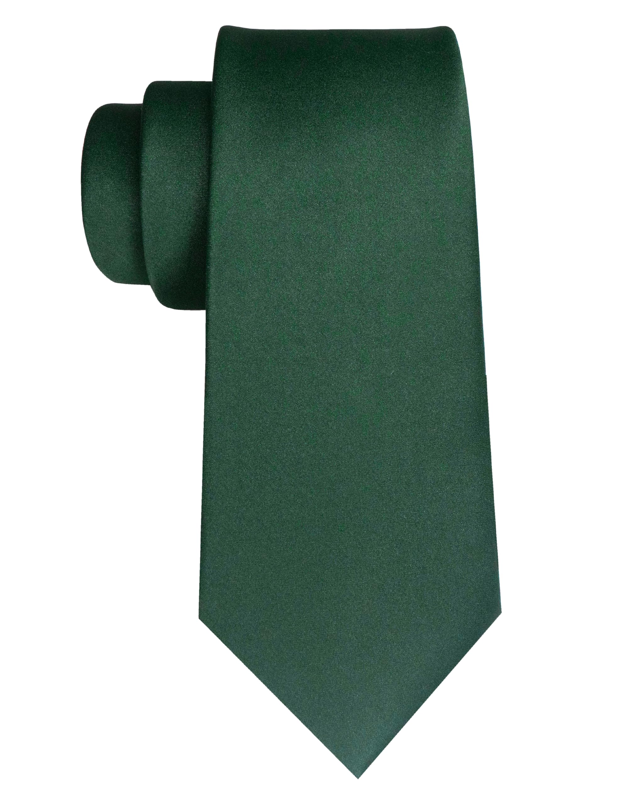 JEMYGINS Dark Green Tie Silk Necktie for Men Business and Wedding