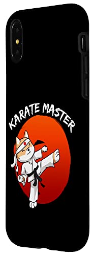 iPhone X/XS Funny Shiba Inu Uni Dog Red Holey Karate Master Japan Love Case