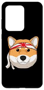 galaxy s20 ultra funny shiba inu uni dog red traditional bandana old flag case