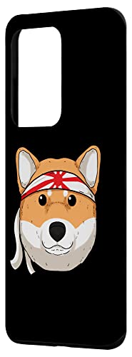 Galaxy S20 Ultra Funny Shiba Inu Uni Dog Red Traditional Bandana Old Flag Case