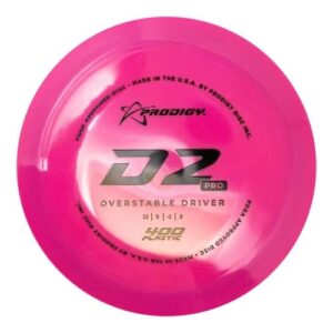 Prodigy Disc 400 D2 Pro | Overstable Disc Golf Distance Driver | Extremely Durable | Reliable in Windy Conditions | 170-174g (Colors May Vary)